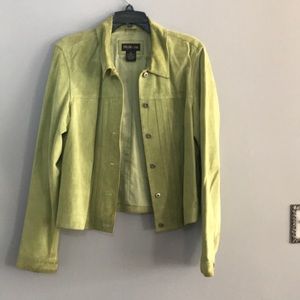 Style & Co. | Jackets & Coats | Lime Green Suede Jacket | Poshmark
